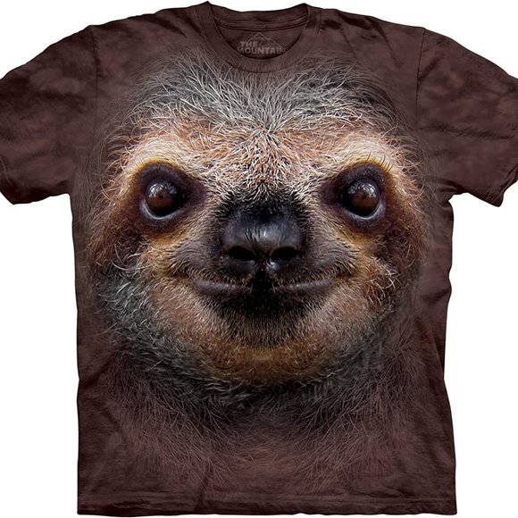 The Mountain | Tops | The Mountain Sloth Face Lazy Hanging Slow Cotton ...